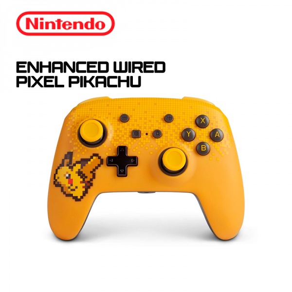 MANDO NINTENDO SWITCH ENHANCED WIRED CONTROLLER PIXEL PIKACHU